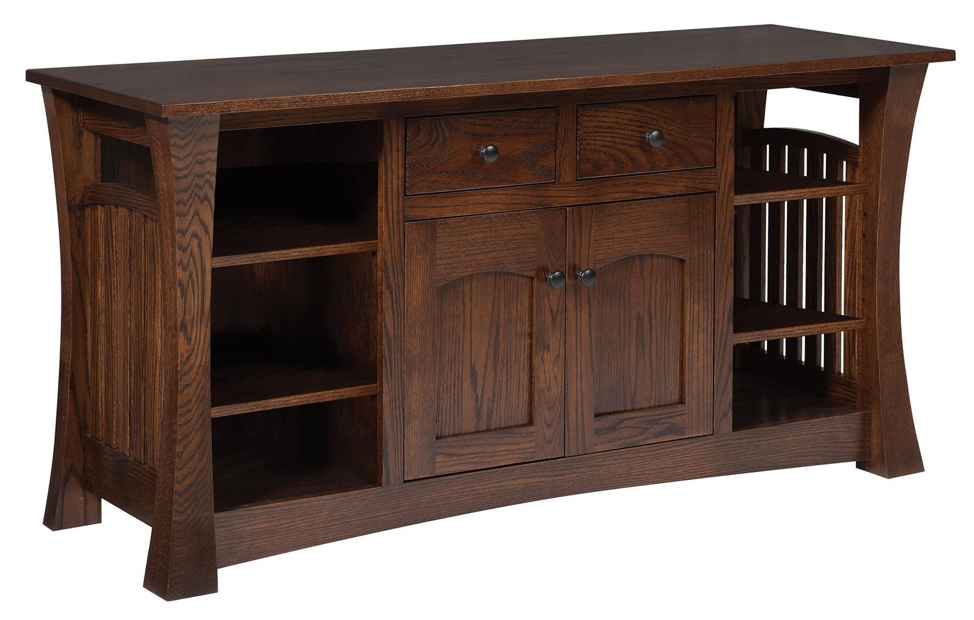 Mission 60" TV Stand w/ Doors & Storage Drawers | DutchCrafters