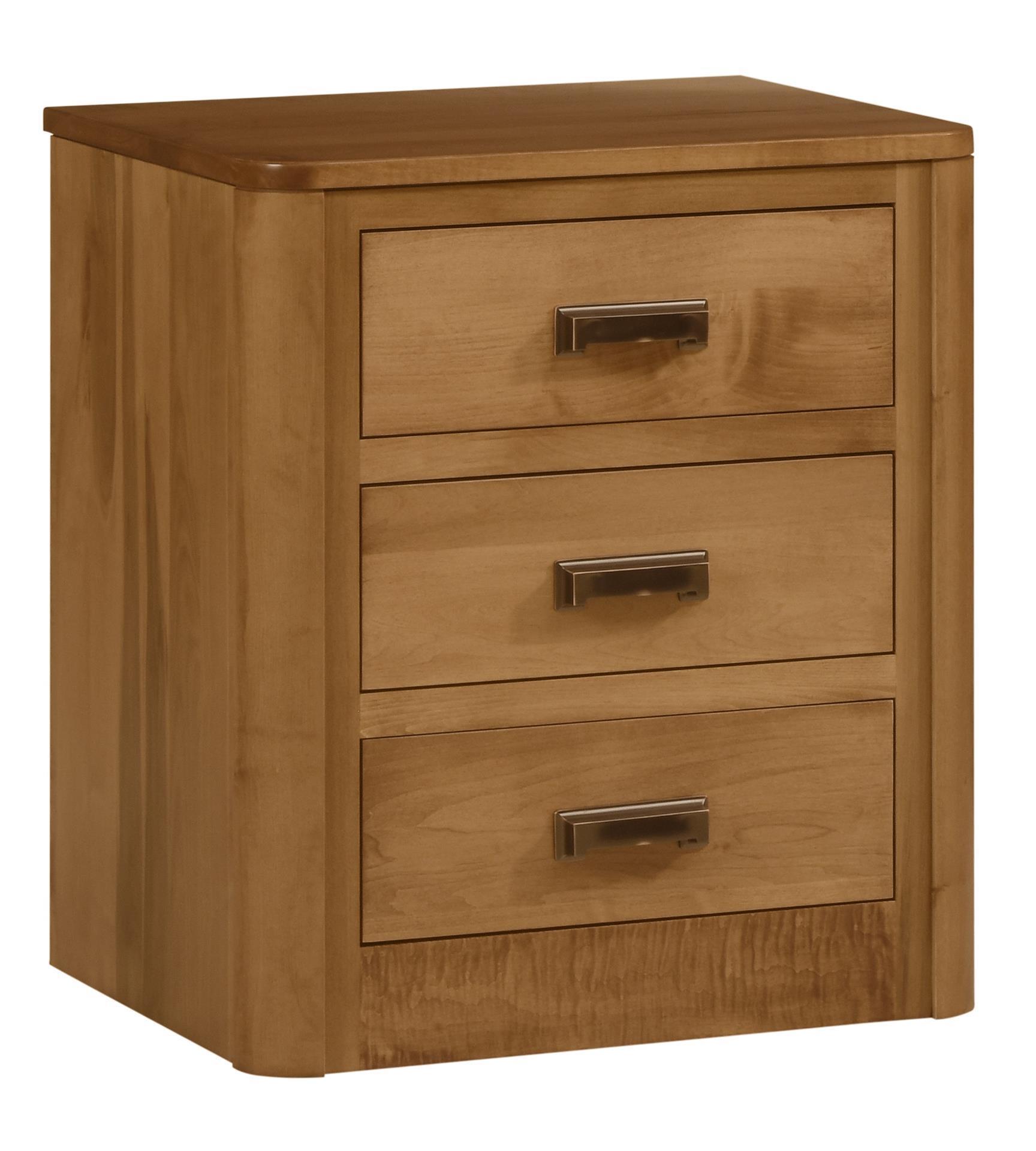 Mars 3 Drawer Nightstand from DutchCrafters Amish Furniture