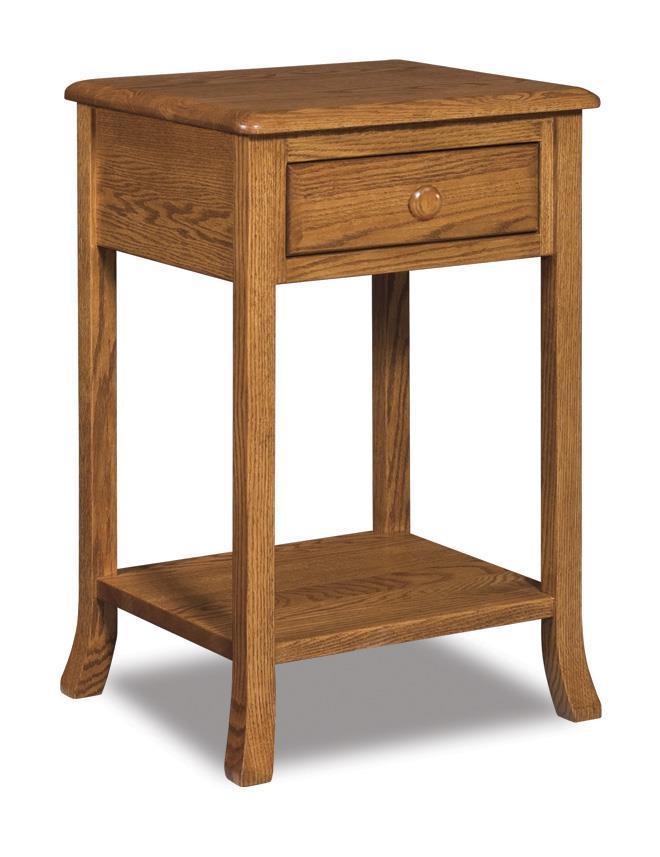 Carlisle 1-Drawer Open Nightstand from DutchCrafters Amish Furniture