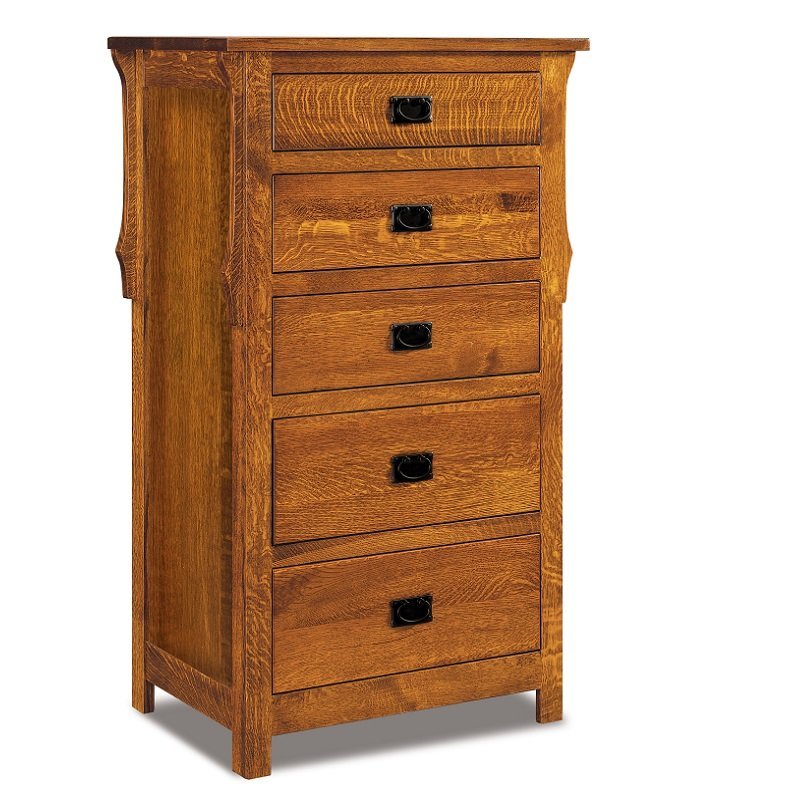 Stick Mission Five Drawer Chest of Drawers from DutchCrafters Amish
