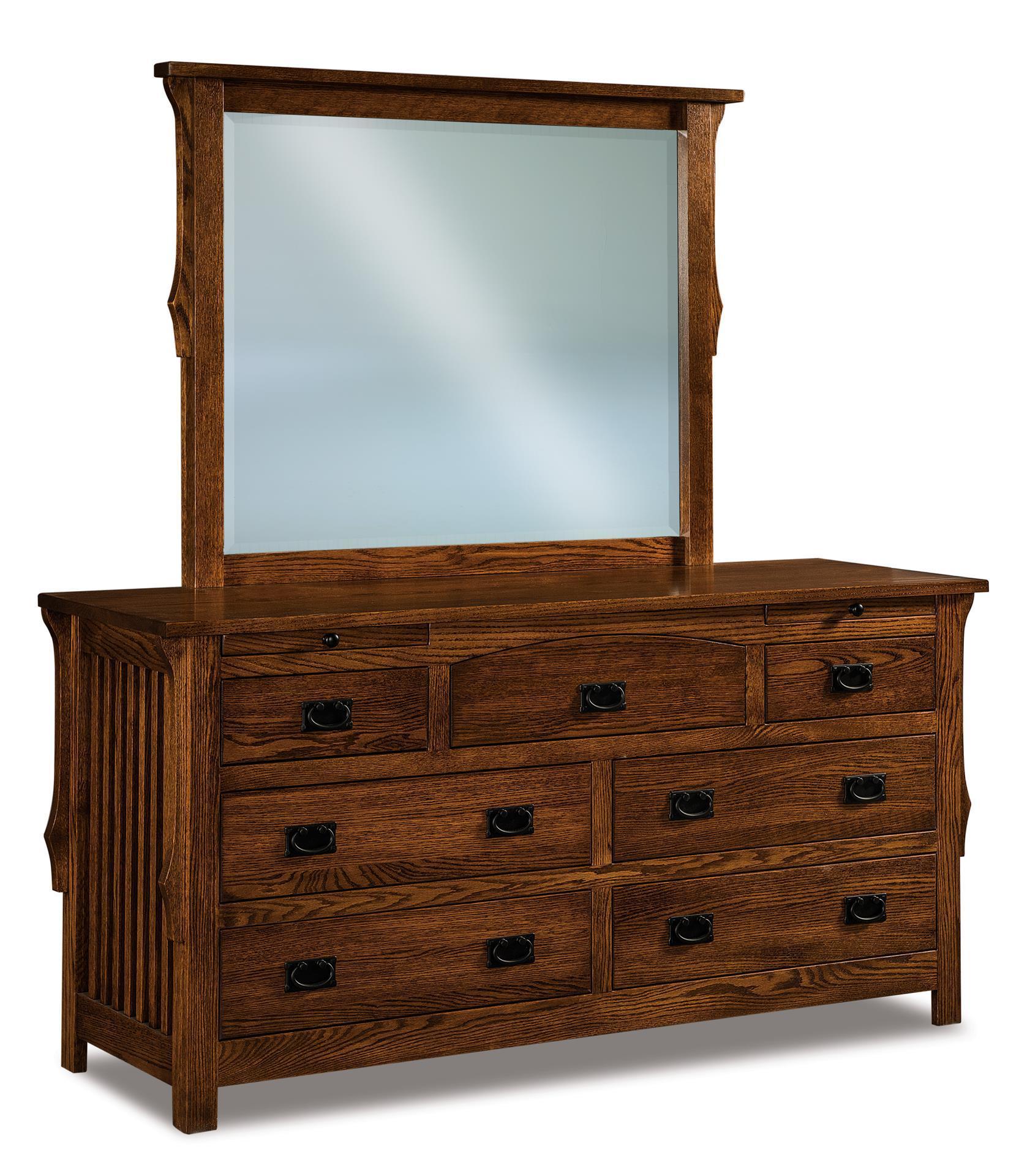 Stick Mission Seven Drawer Dresser with Optional Mirror from