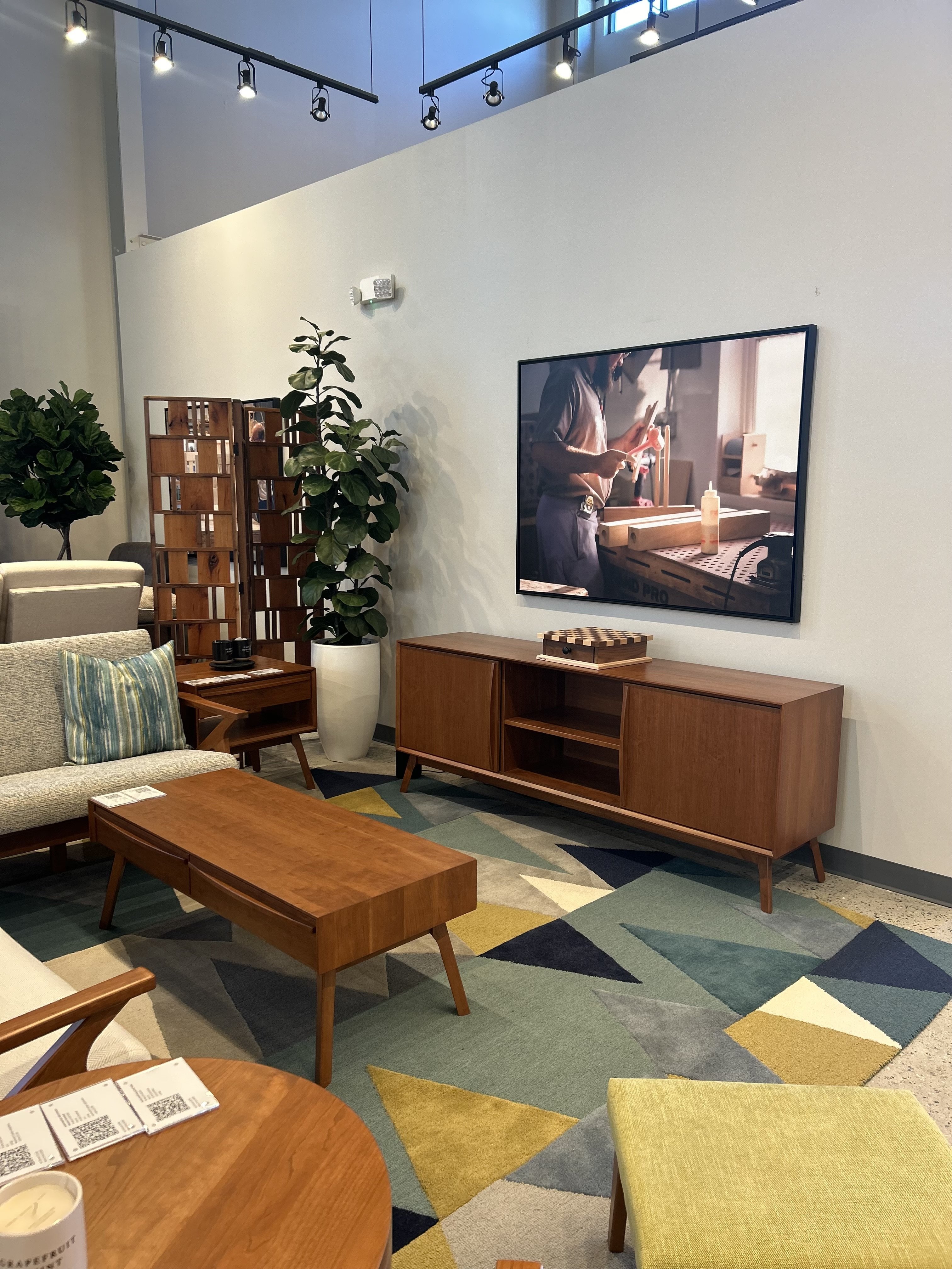 Mid Century Modern Tv Room WLIVE Mid Century Modern TV Stand With