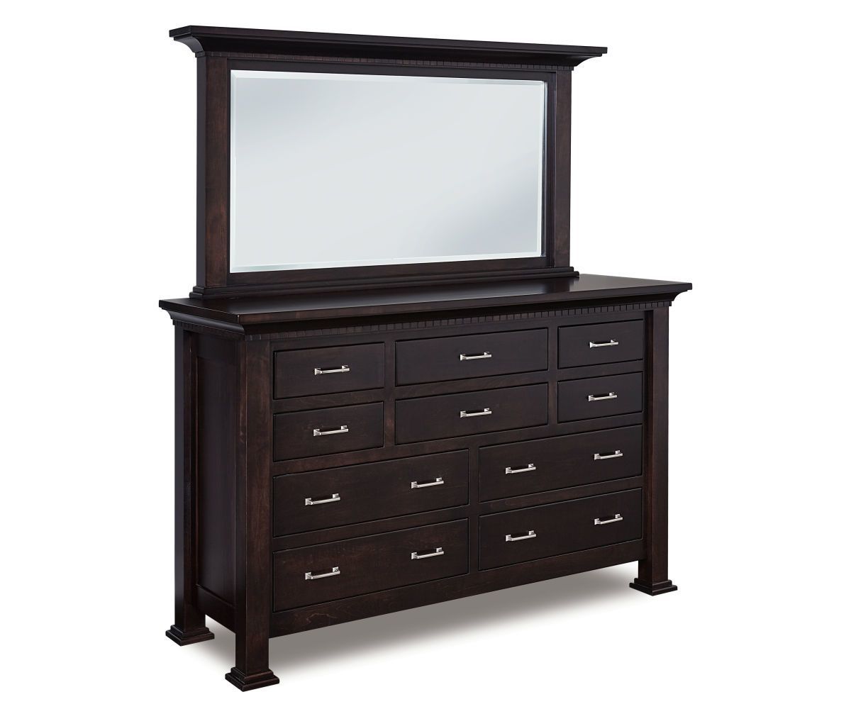 Solid Wood 10-Drawer Dresser from DutchCrafters Amish Furniture