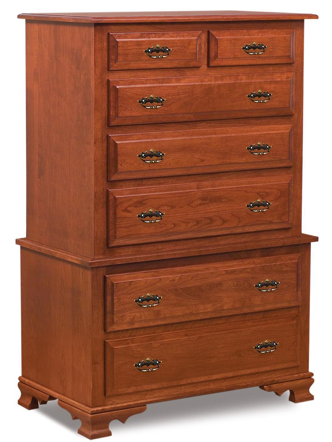 Solid Oak Wood 7-Drawer Chest of Drawers from DutchCrafters Amish