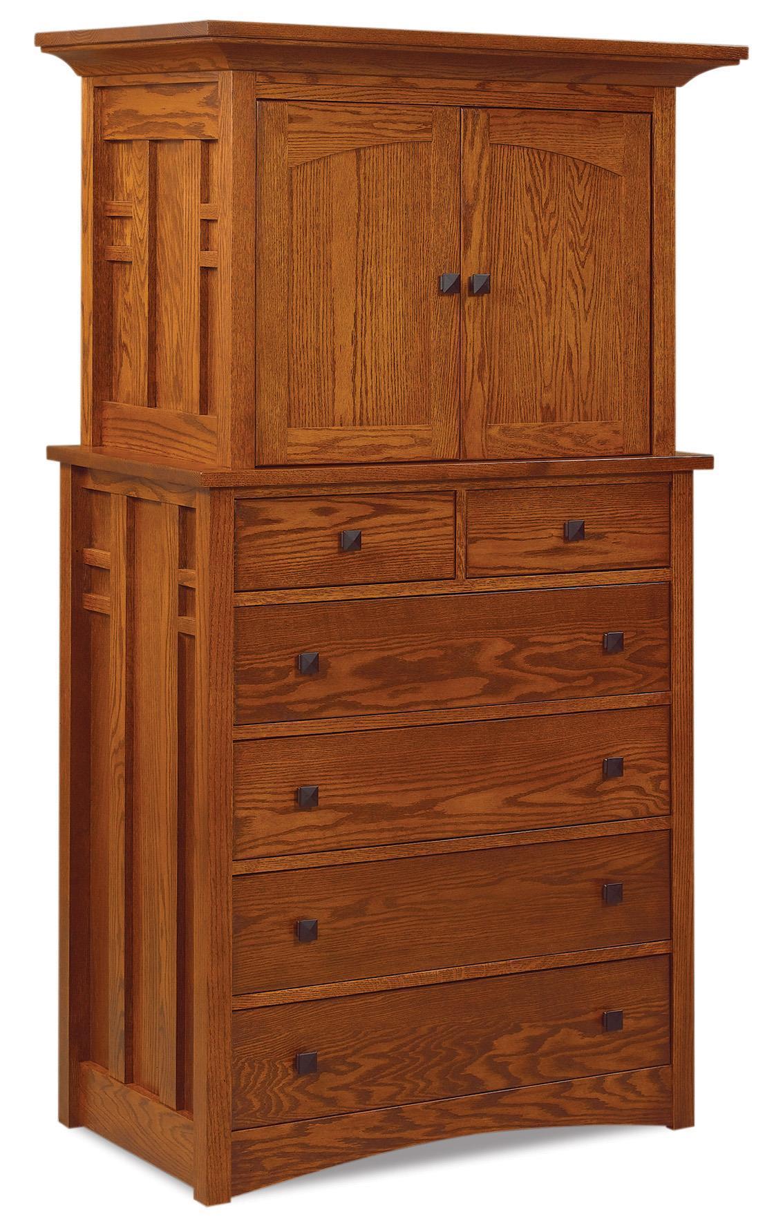 Mission Two Piece Chest Armoire from DutchCrafters Amish Furniture