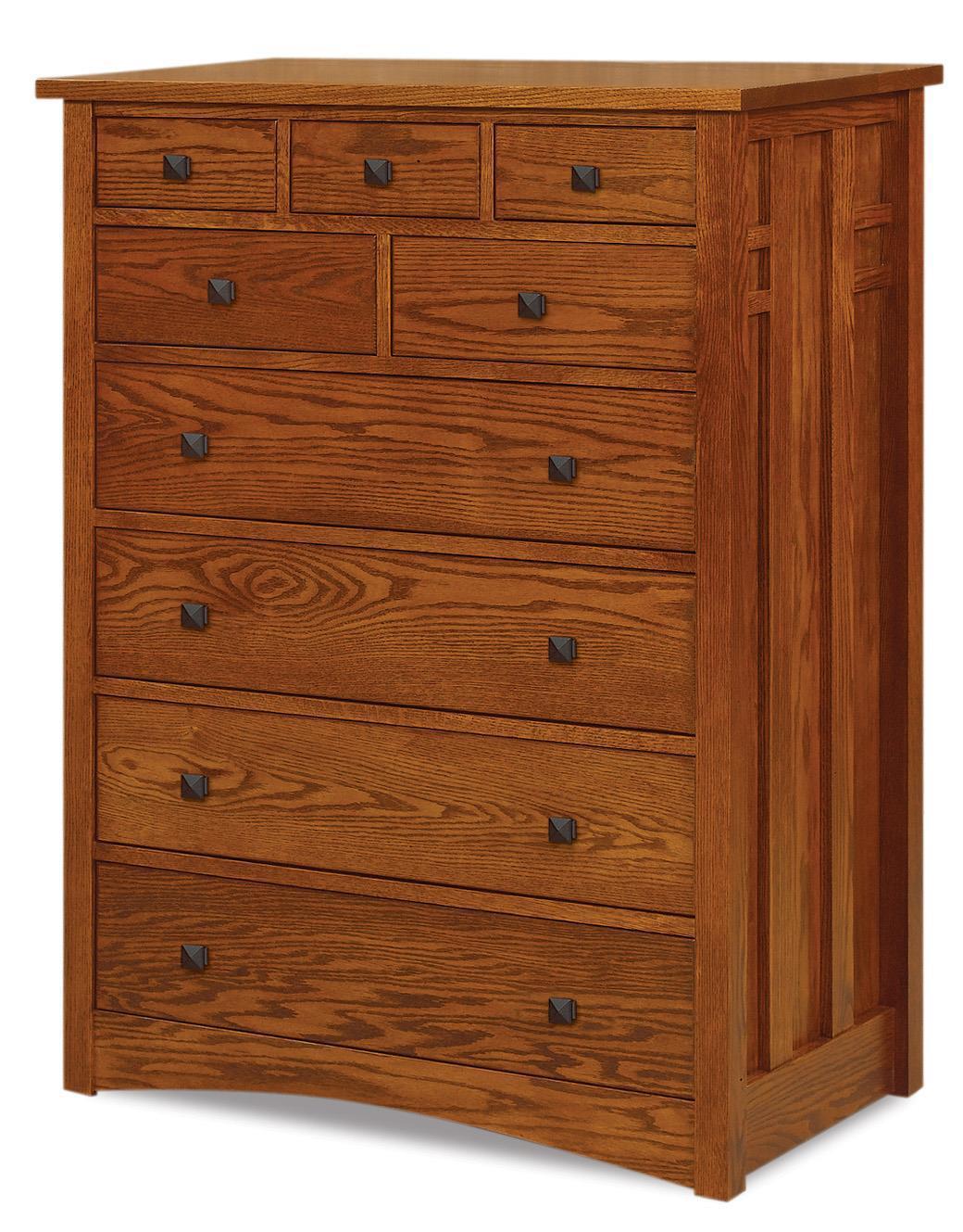 Solid Wood Mission 9-Drawer Chest of Drawers from DutchCrafters Amish