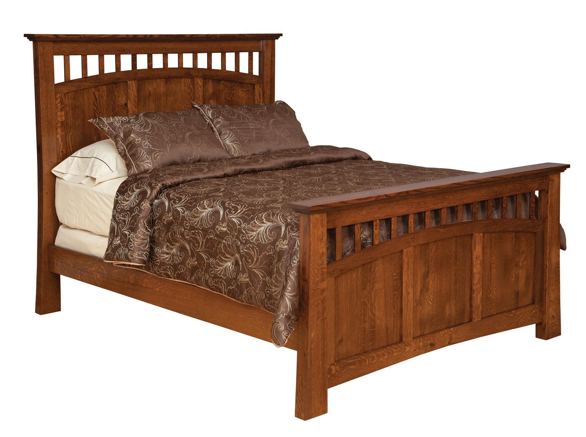 Solid Wood Mission Bed - Amish Crafted in America - Timeless Design