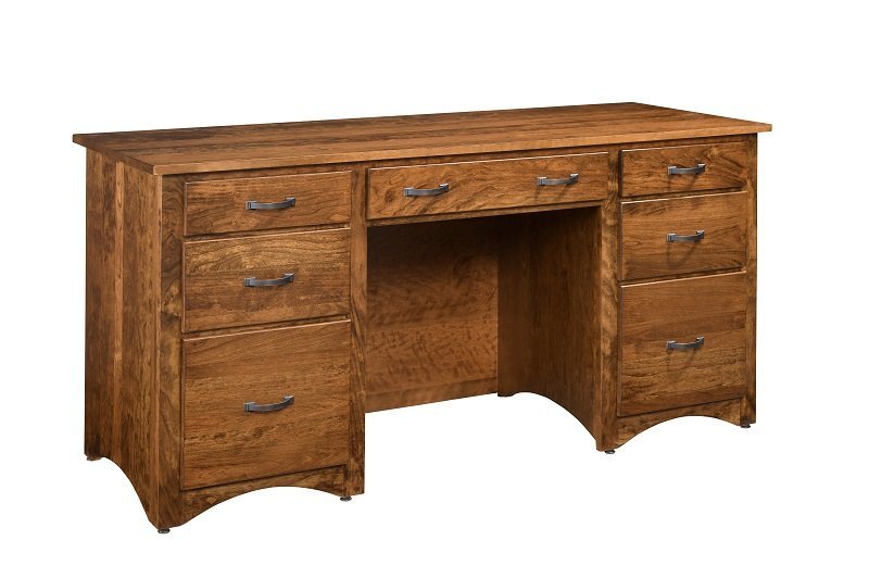Solid wood double pedestal desk store
