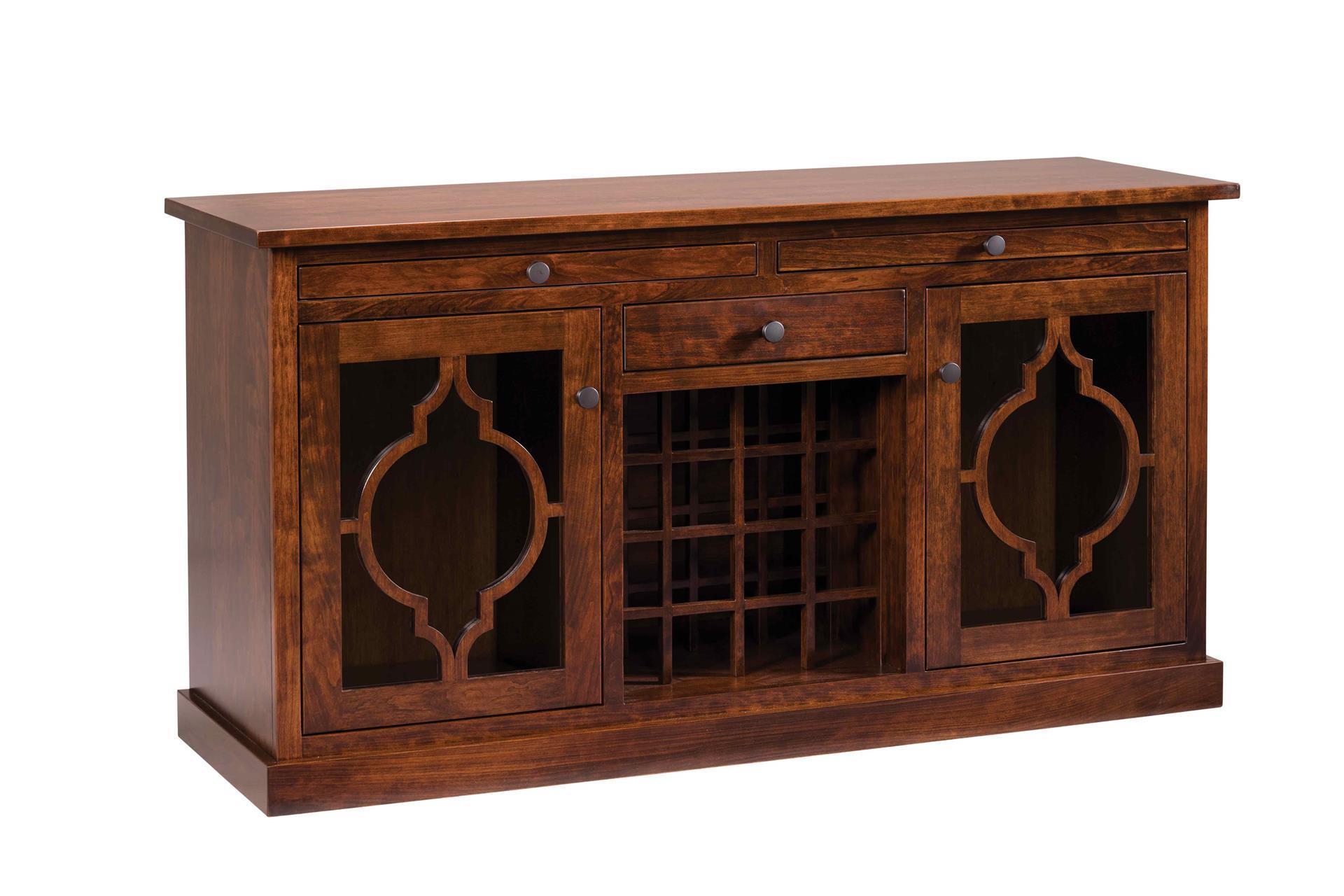 Solid Wood Bar and Wine Cabinet from DutchCrafters Amish Furniture