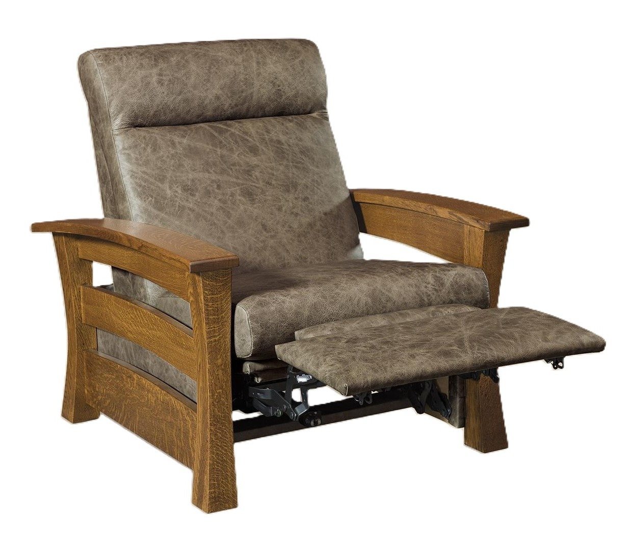Wall Hugger Power Recliner Chair | Amish Made Wood Frame Recliners