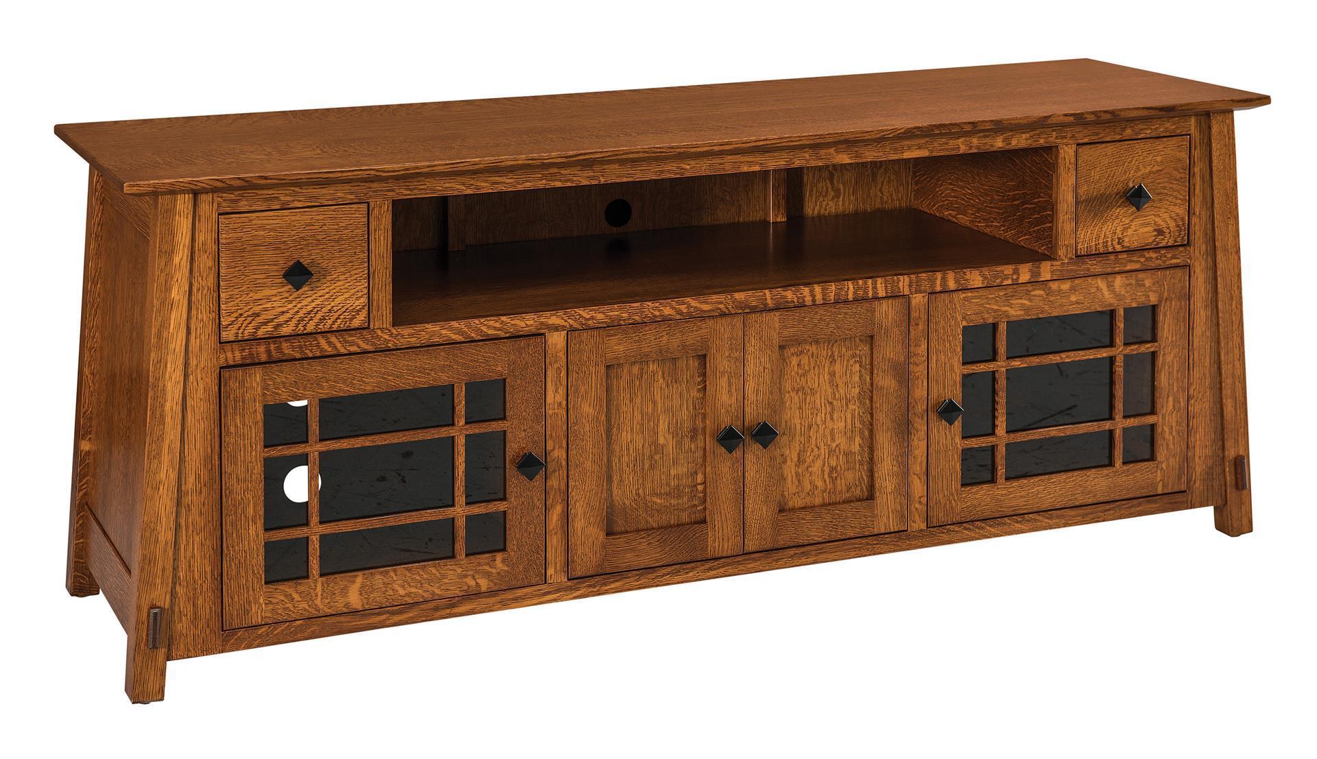 72" TV Console with Sound Bar Shelf from DutchCrafters Amish