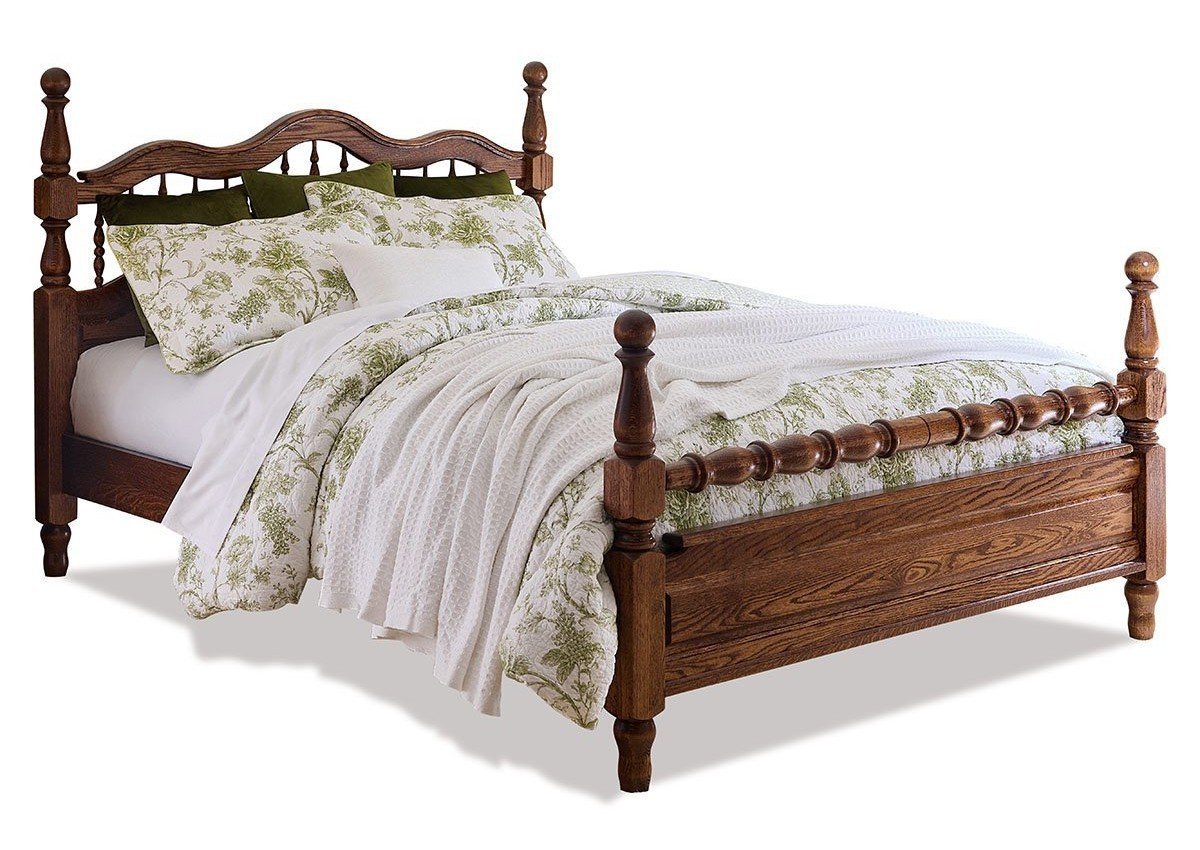 Classic Four Poster Bed, Solid Wood Spindle Posts | DutchCrafters