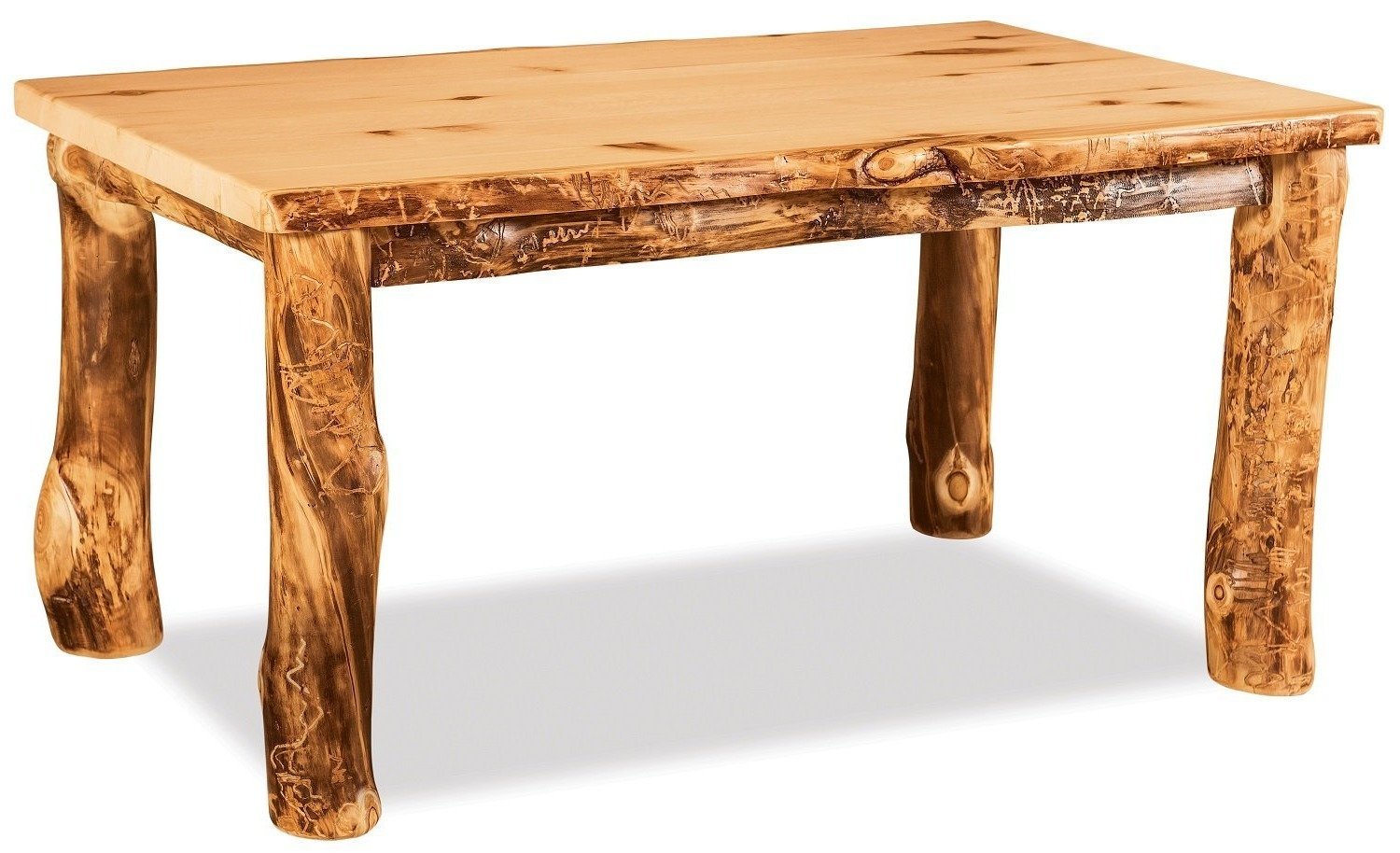 Rustic Log Dining Table | Amish Rustic Log Dining Room Furniture