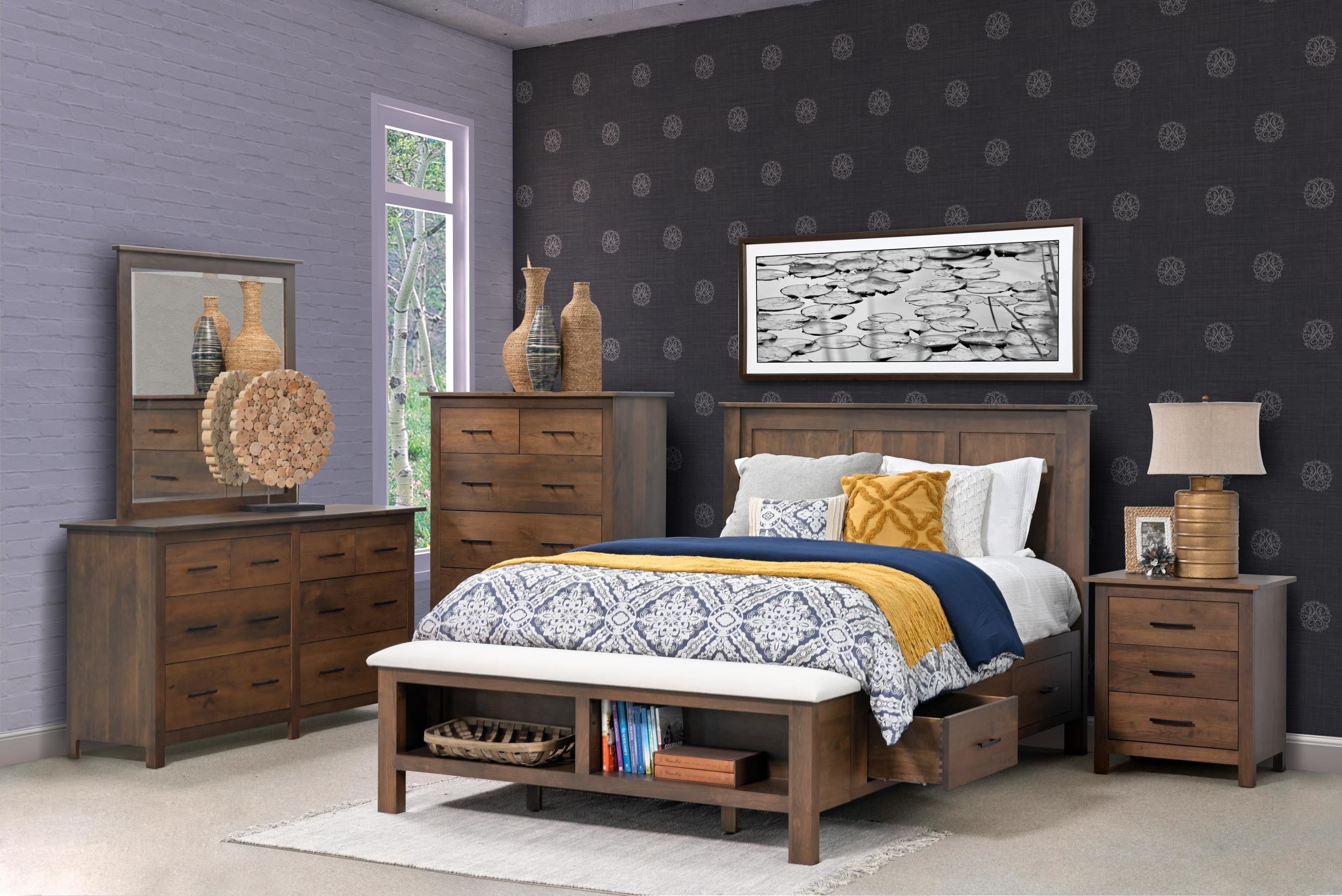 Amish Richey Panel Bed