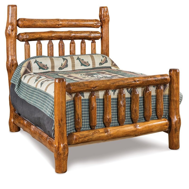 Quick-Ship Original Rustic Log Bed Frame | DutchCrafters