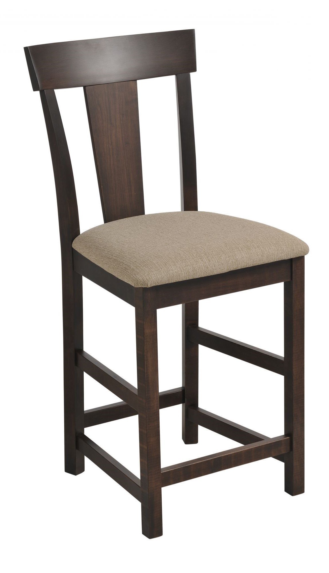 Amish Handcrafted Solid Wood Splat Back Stools - Counter/Bar Height