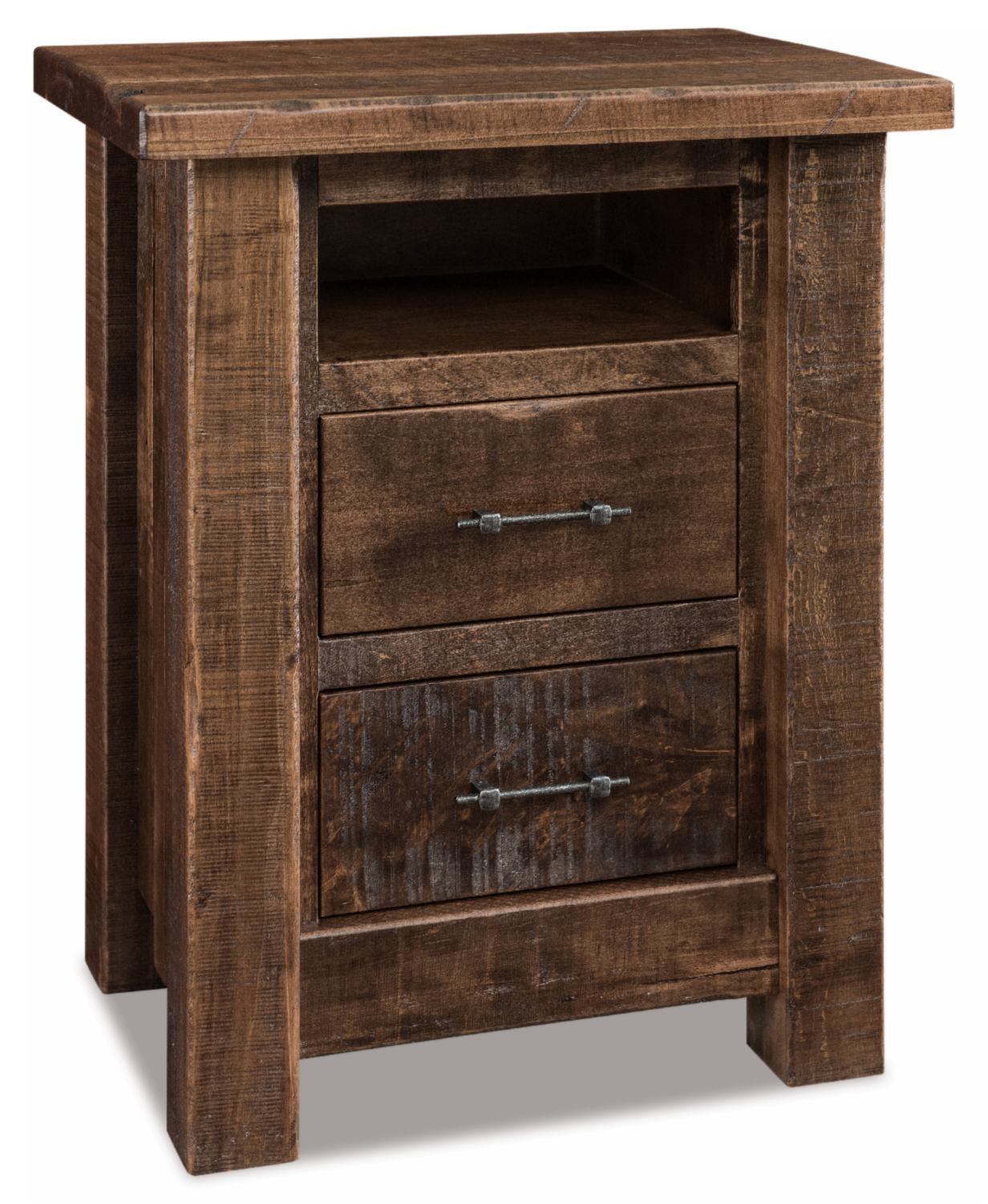 Rustic 2-Drawer Nightstand from DutchCrafters Amish Furniture