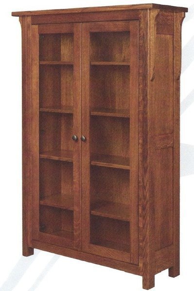 Amish Churchill Mission Bookcase with Doors