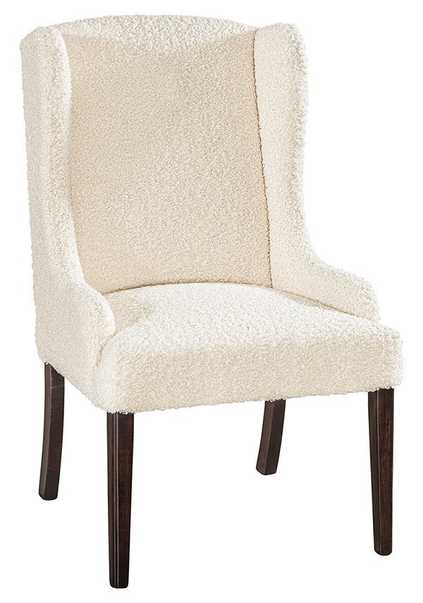 Quick Ship Wingback Parsons Chair with Arms - Amish Dining Chairs
