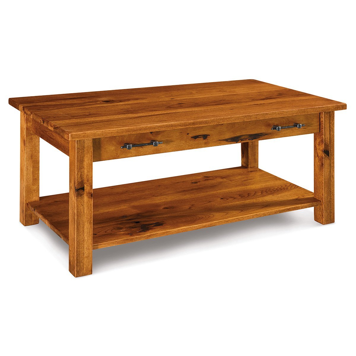 Rustic Coffee Table with Drawer from DutchCrafters Amish Furniture