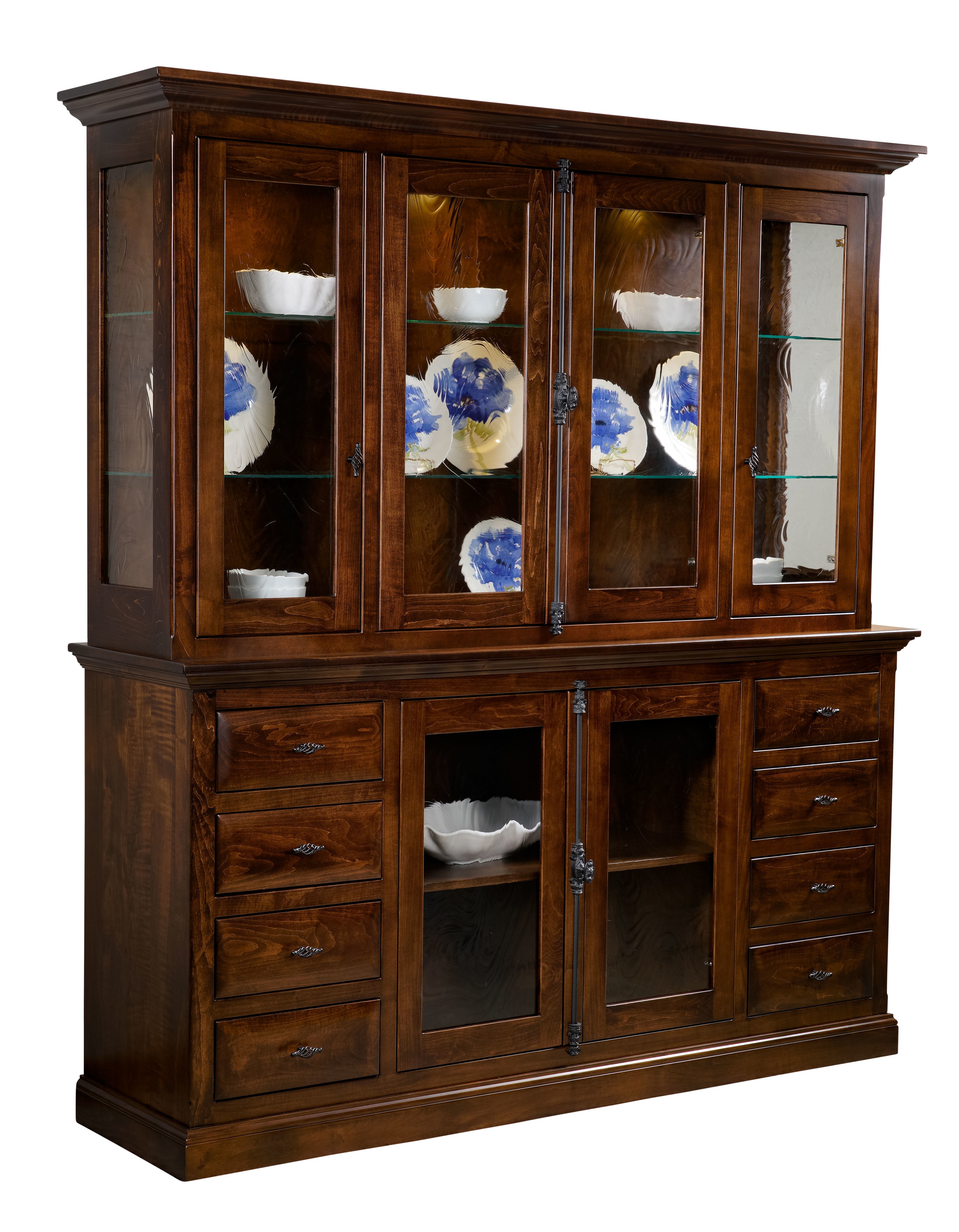Whitney 72" Four Door Hutch from DutchCrafters Amish Furniture