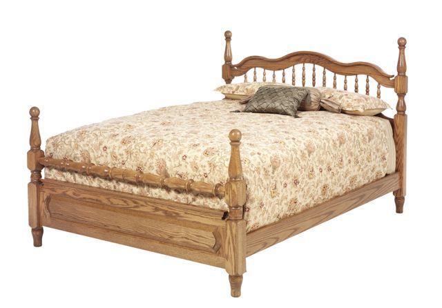 Solid Wood Farmhouse Bed from DutchCrafters Amish Furniture