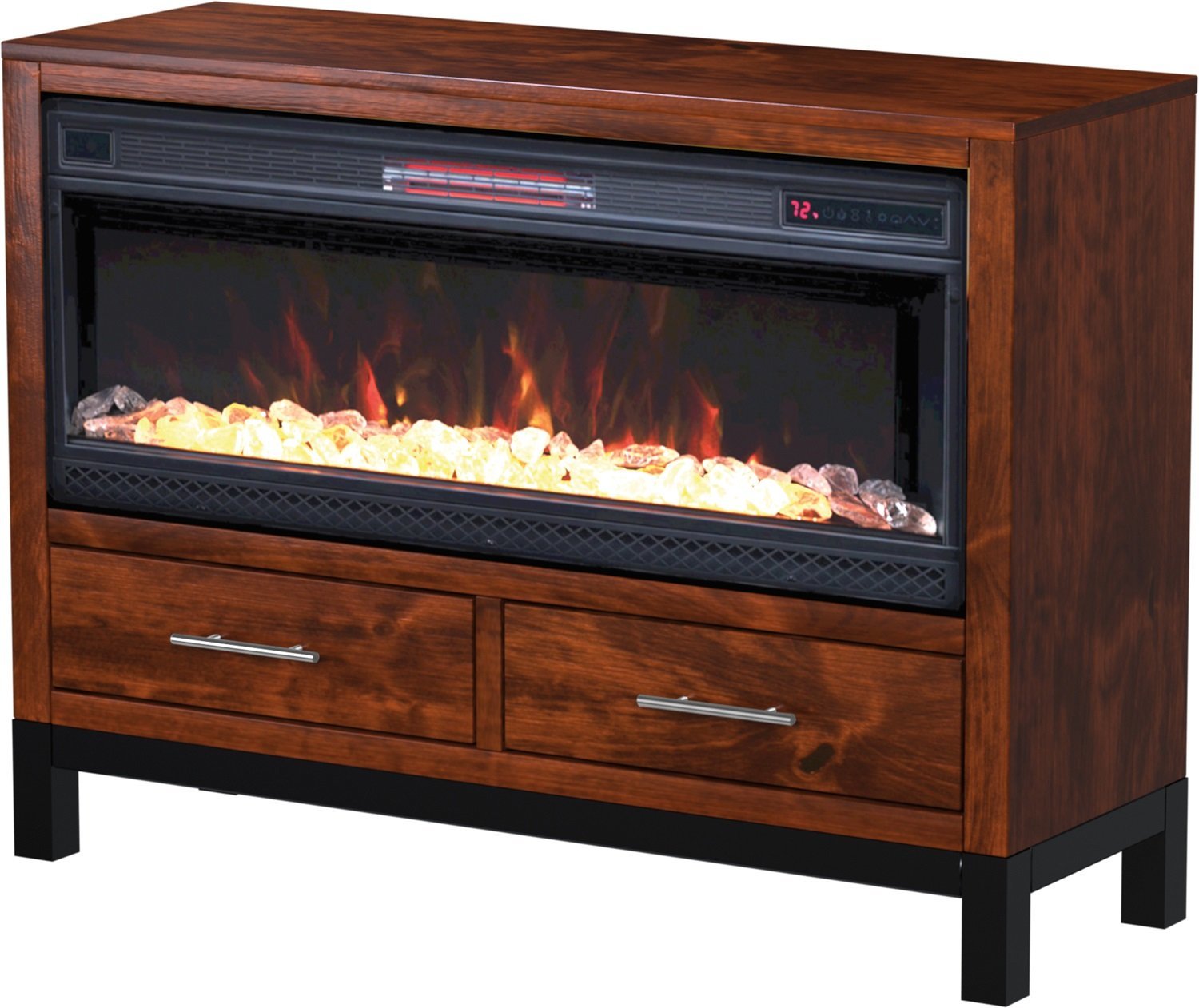 Modern Media Console w/ Electric Fireplace | DutchCrafters