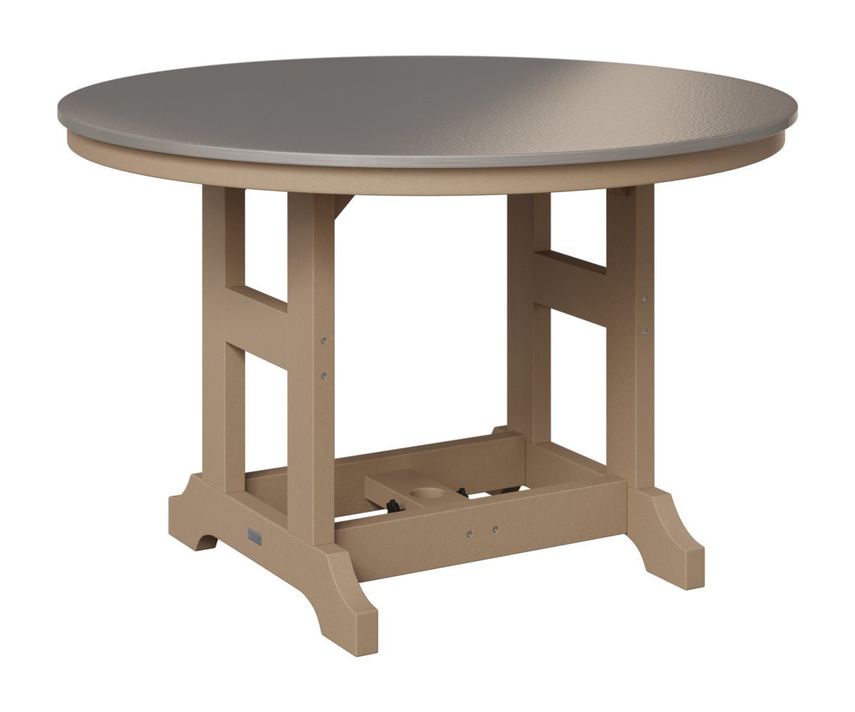 Amish Made Garden Classic Poly 48" Round Poly Dining Table with