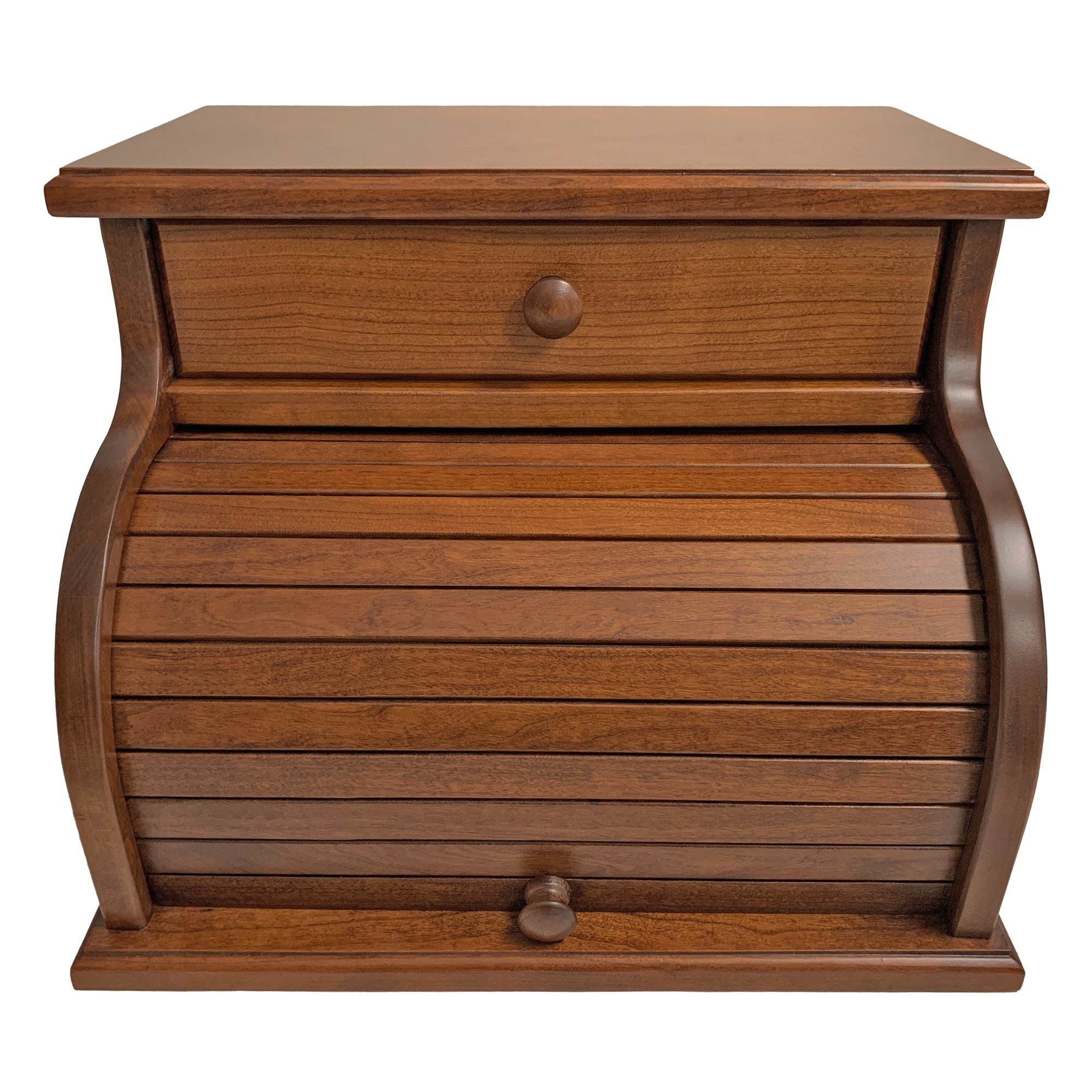 Cherry Bread Box with Drawer in Washington Finish from DutchCrafters