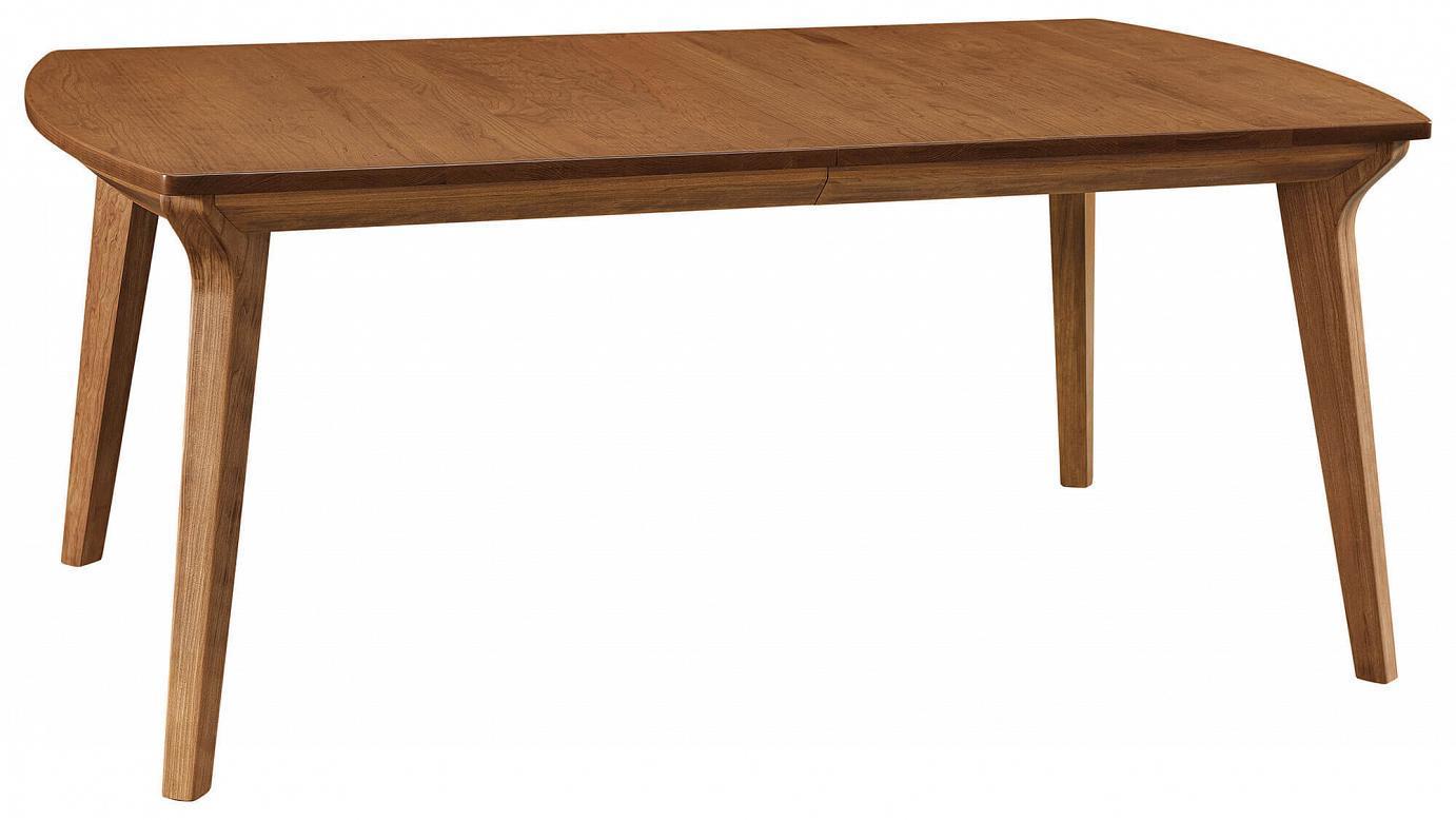 Hardwood Mid-Century Modern Leg Dining Table from DutchCrafters Amish