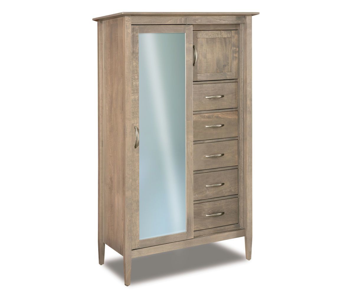 Modern Chifferobe with Sliding Door from DutchCrafters Amish Furniture