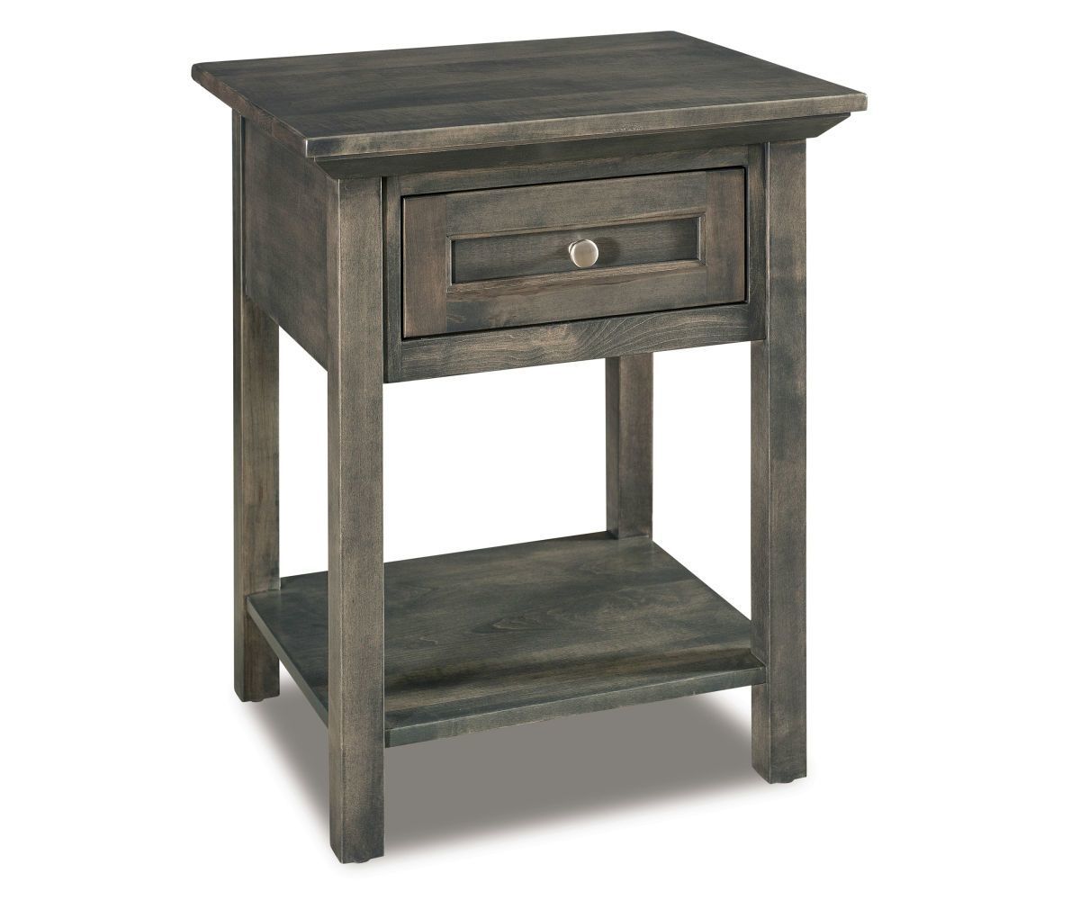 Hardwood 1-Drawer Open Nightstand from DutchCrafters Amish Furniture