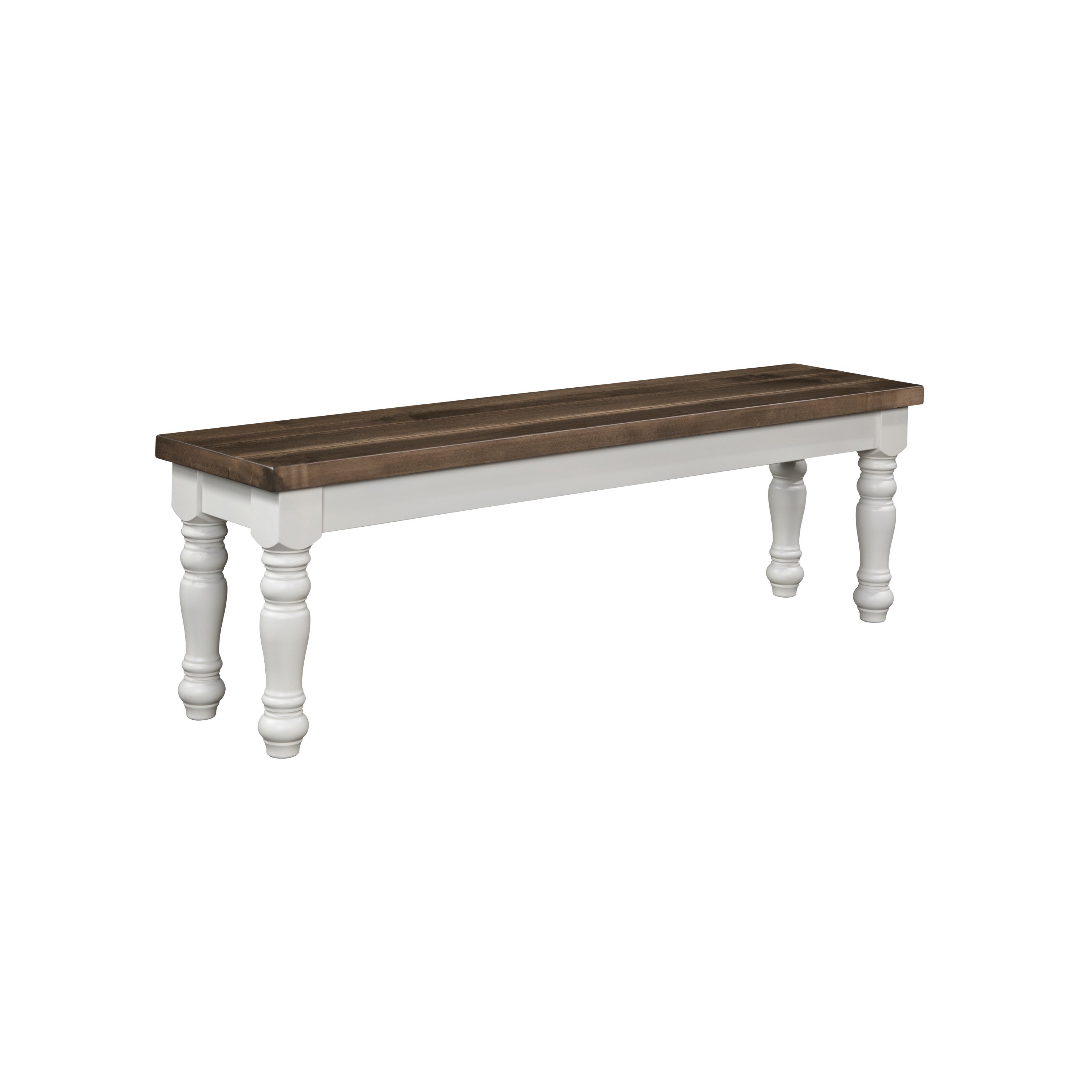 Solid Wood Farmhouse Backless Dining Bench from DutchCrafters Amish