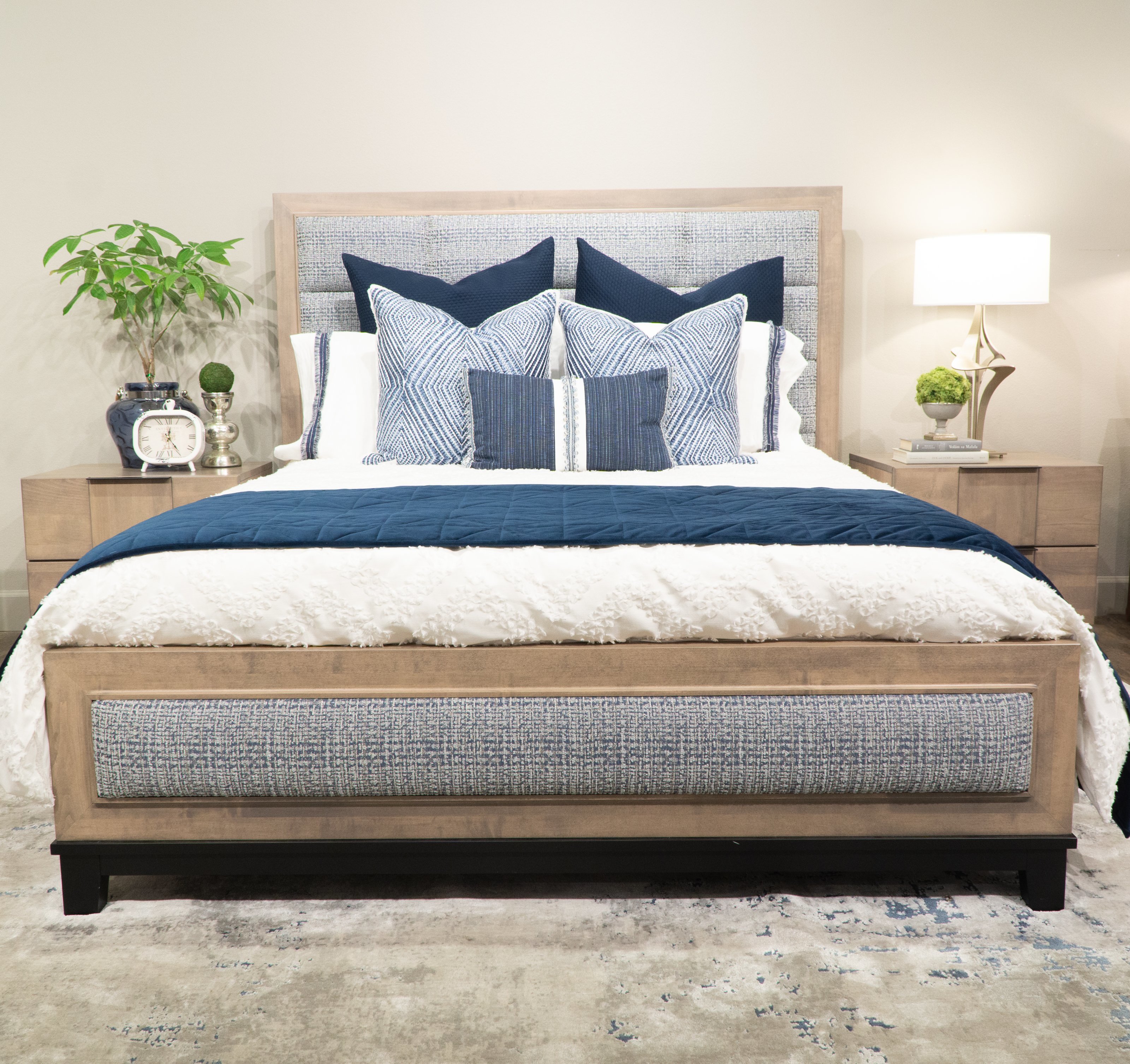 Stanley tufted upholstered standard bed store