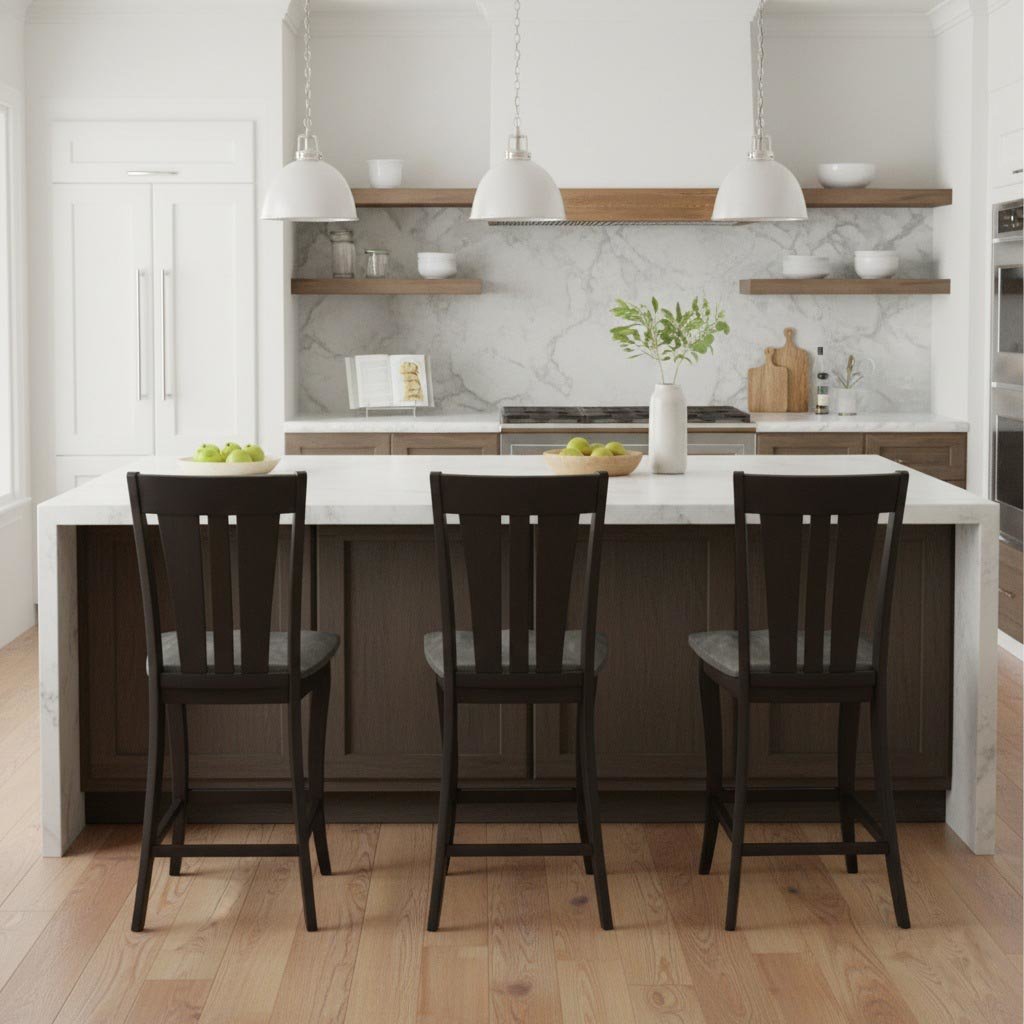 Handcrafted Maple Counter Stool Set of 3 In-Stock - DutchCrafters