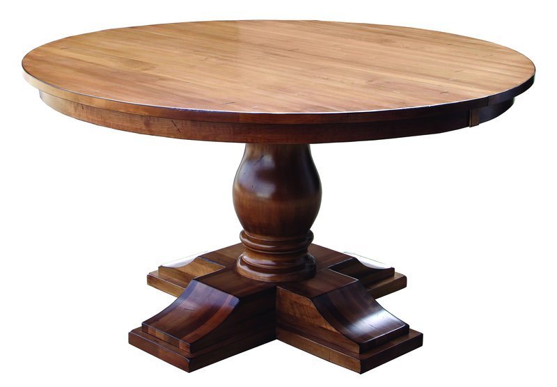 Solid Wood Round Pedestal Dining Table from DutchCrafters Amish