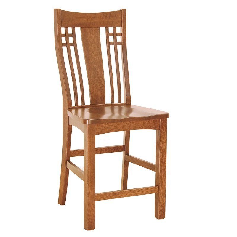 Mission Counter & Bar Stool from DutchCrafters Amish Furniture