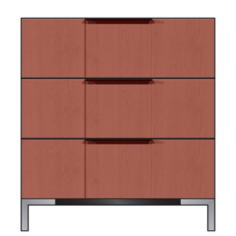 Modern Beside Chest with Metal Base & Contemporary Drawer from