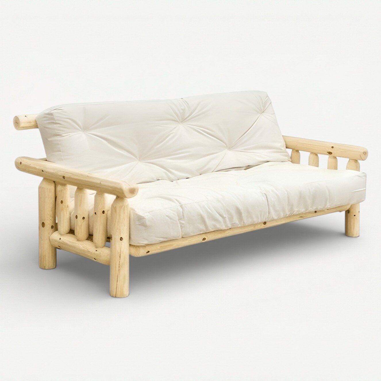 Amish Made Rustic Log Futon Bed | Full or Queen Size Options