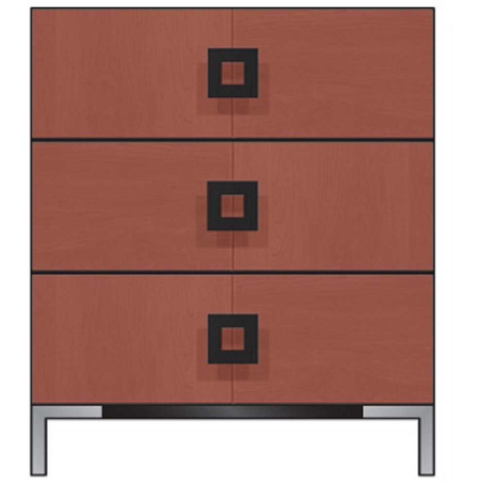 Modern Beside Chest with Metal Base & Panel Drawer from DutchCrafters