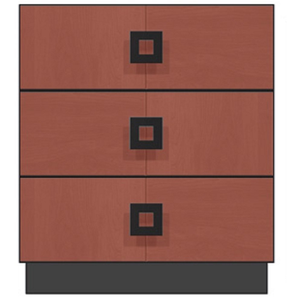 Modern Beside Chest with Platform Base & Panel Drawer from