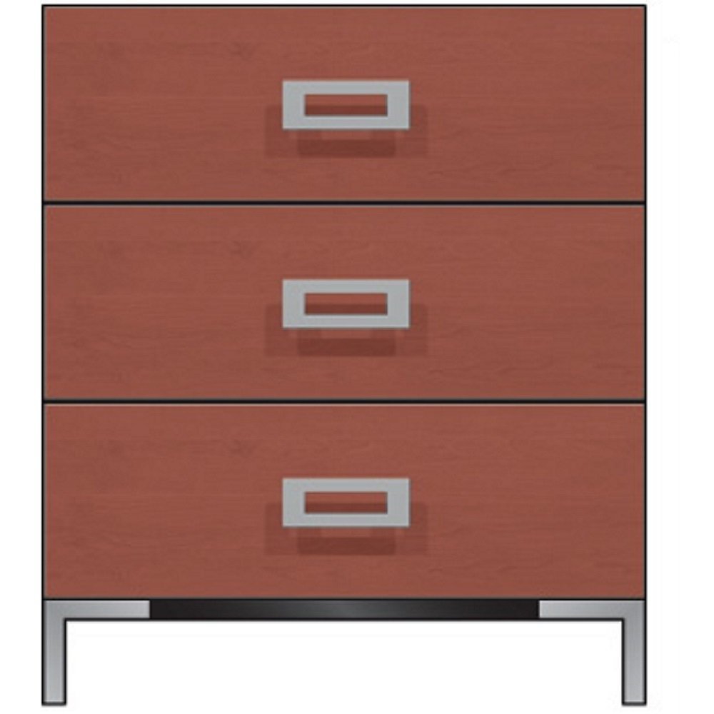 Modern Chest with Metal Base & Smooth Drawer from DutchCrafters Amish