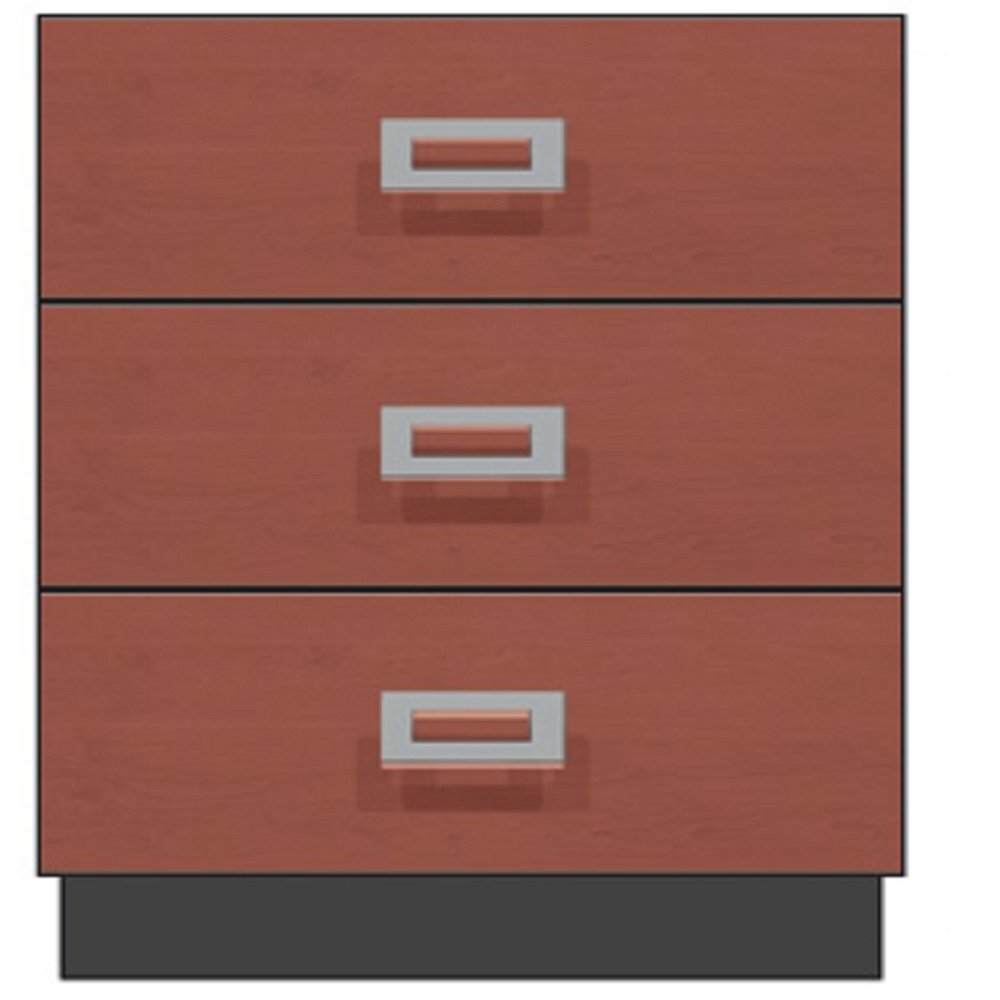 Modern Beside Chest with Platform Base & Smooth Drawer from