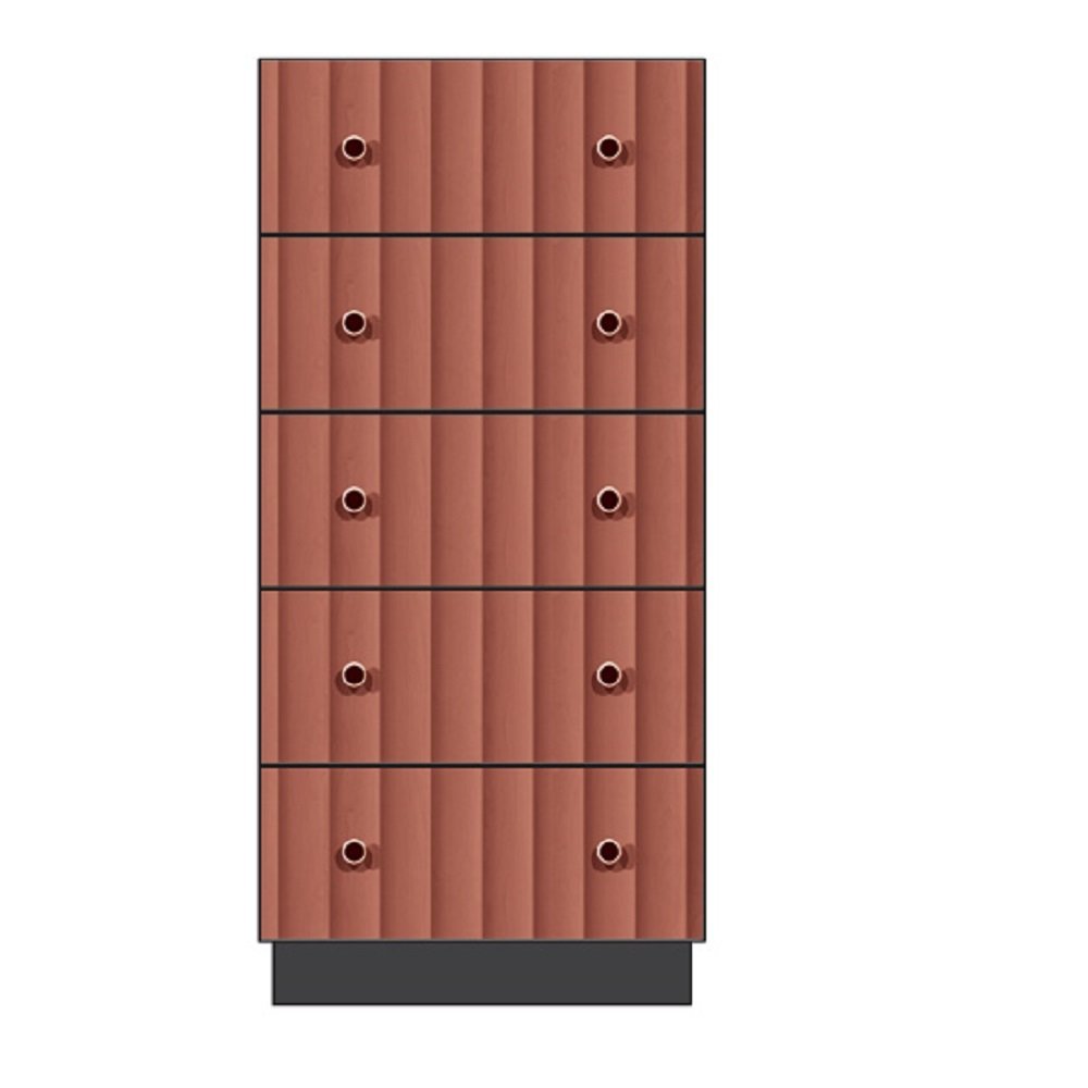 Modern Chest with Platform Base & Ripple Drawer from DutchCrafters