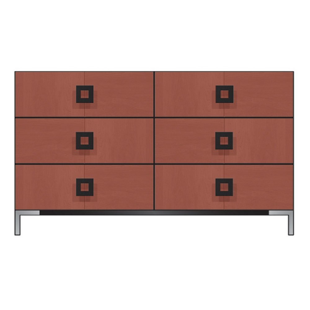 Modern Dresser with Metal Base & Panel Drawer from DutchCrafters