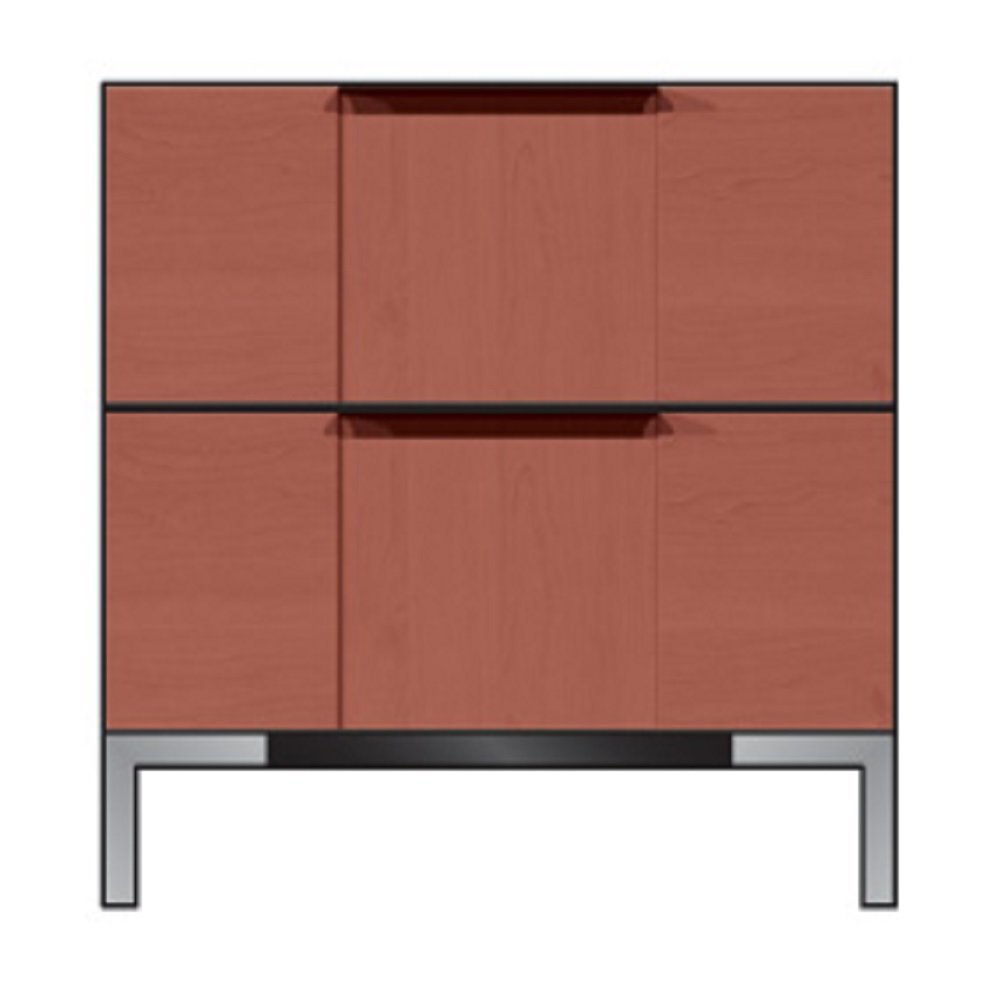 Modern Nightstand with Metal Base & Contemporary Drawer from