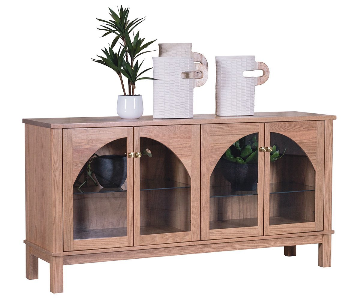 Modern Arched 72" Sideboard from DutchCrafters Amish Furniture