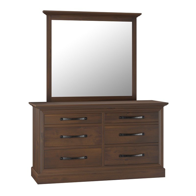 Sturdy Low Profile Dresser With Mirror Option| DutchCrafters