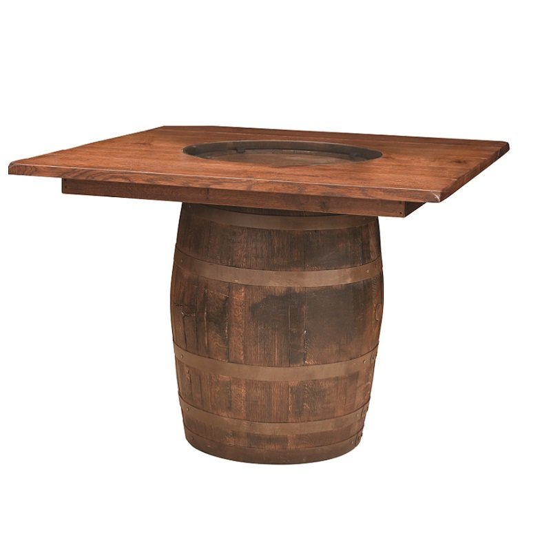 48" Square Barrel Table from DutchCrafters Amish Furniture
