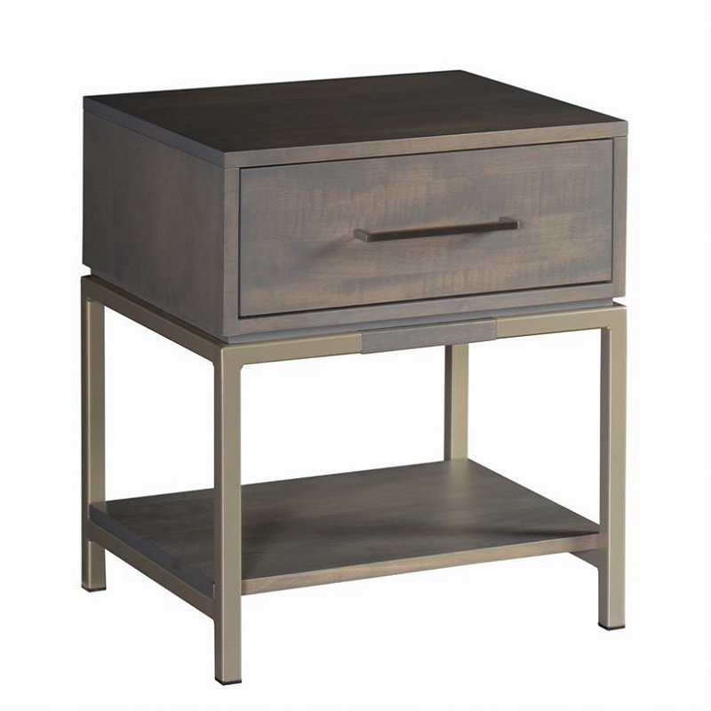 Modern 1-Drawer Open Nightstand from DutchCrafters Amish Furniture